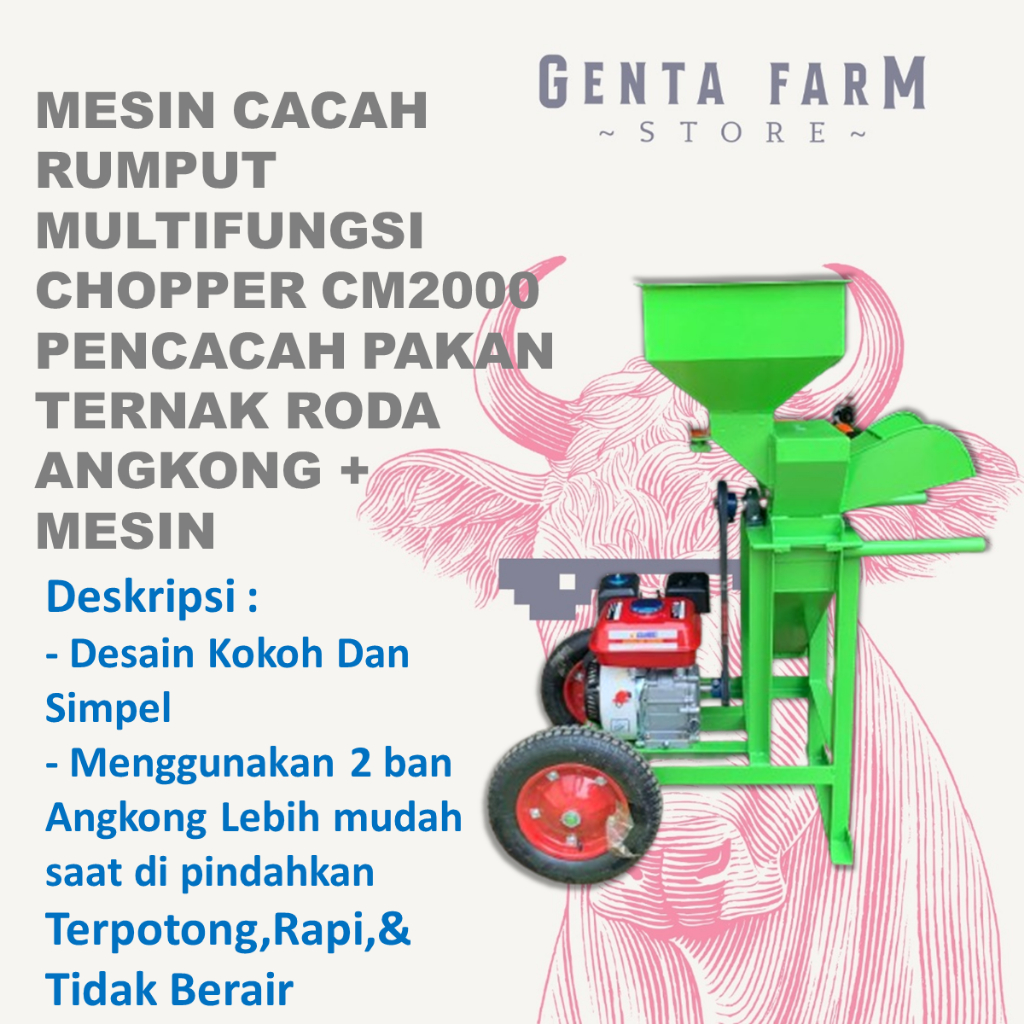 Jual Mesin Cacah Rumput Multifungsi Chopper CM2000 Pencacah Pakan ...