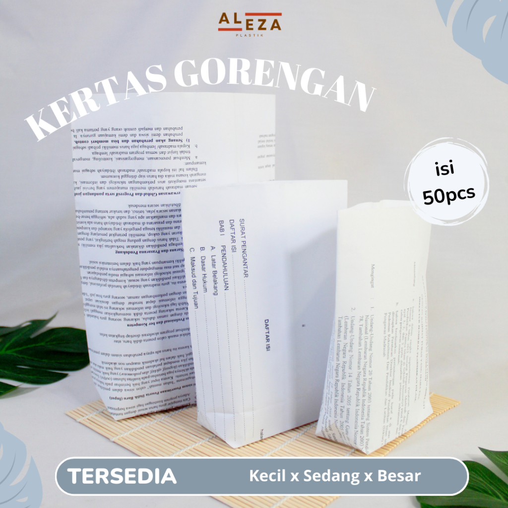 Jual Kertas Gorengan/Paper snack/Kertas Snack isi 50pcs | Shopee Indonesia