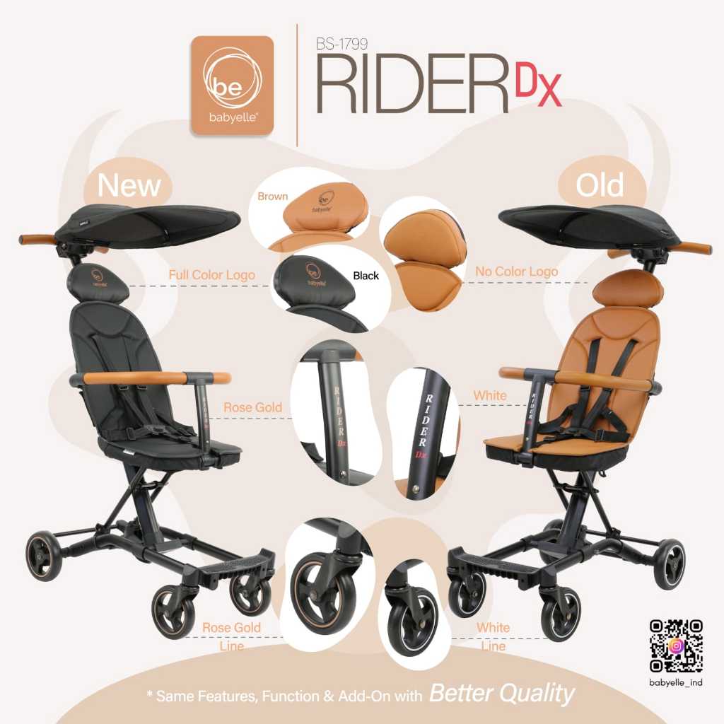 Jual Babyelle Convertible Baby Stroller S 1799 Rider DX Kereta Dorong ...