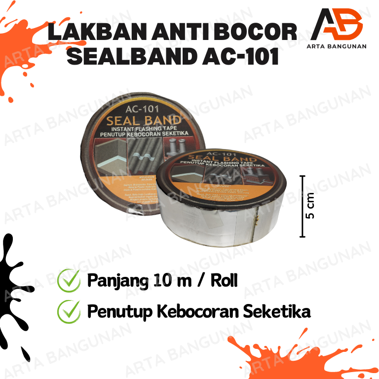 Jual LAKBAN PENUTUP BOCOR INSTAN SEALBAND / LAKBAN ANTI BOCOR 10 M ...