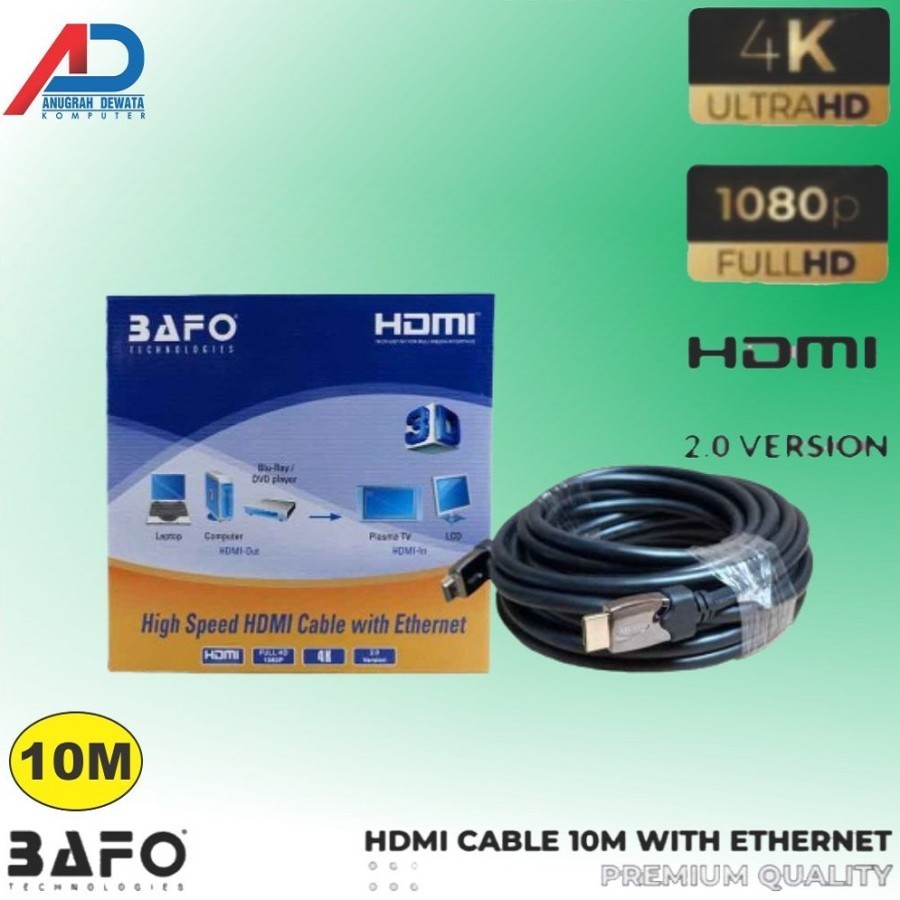 Jual KABEL HDMI BAFO 10 METER HIGH QUALITY | Shopee Indonesia
