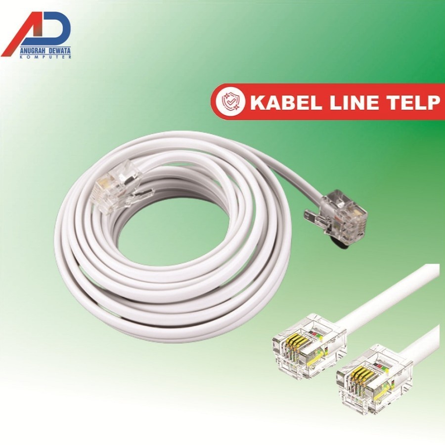 Jual KABEL LINE TELEPHONE/KABEL ROSET TELP | Shopee Indonesia