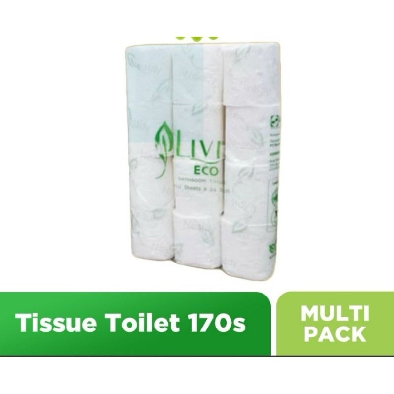 Jual LIVI Tisu Tissue Toilet Core | LIVI By PASEO | 24 Rolls | 170 ...