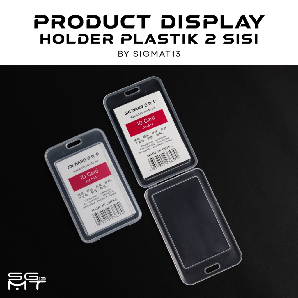 Jual Holder 2 sisi - ID Card Holder Card Frame ID Card NameTag Model ...