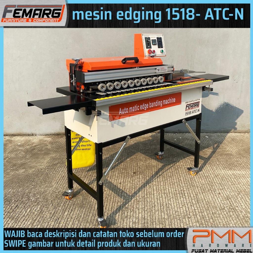 Jual mesin edging 1518 ATC-N FEMARG | automatic 1 phase dengan conveyor ...