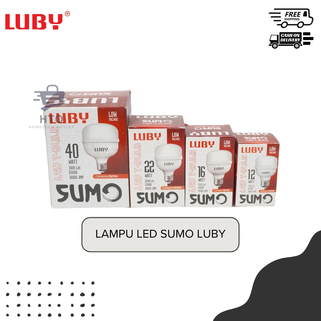 Jual Lampu LED Luby Capsule Sumo Capsul Bohlam Luby Sumo 12W 16W 22W 30W 40W LED T BULB Luby ...