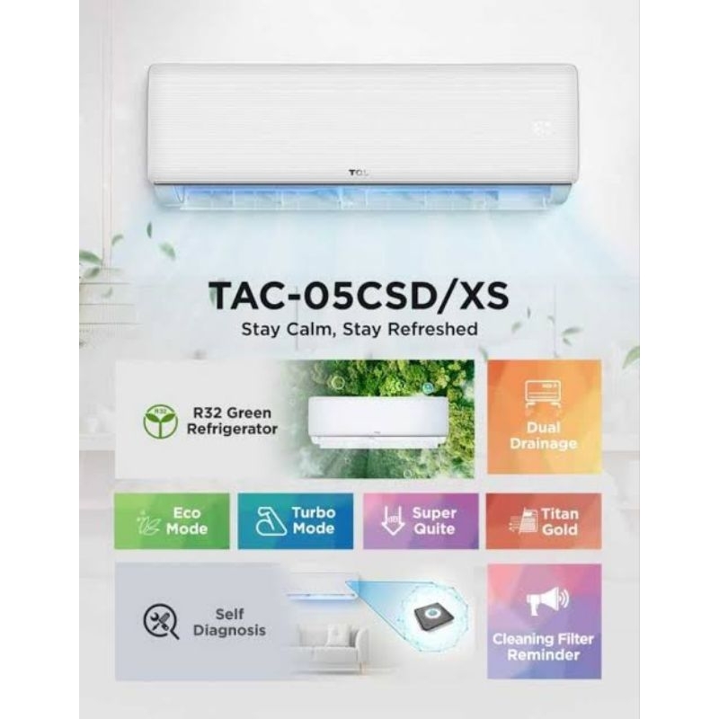 Jual AC TCL 1/2 PK TAC-05CSD/XS ( Turbo Cool) Low watt + Pasang | Shopee Indonesia