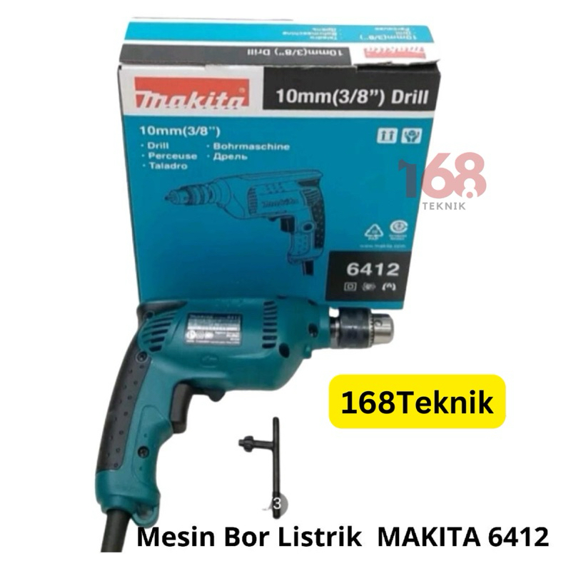 Jual Mesin Bor Listrik 10mm Makita 6412/Electric Drill Makita | Shopee ...