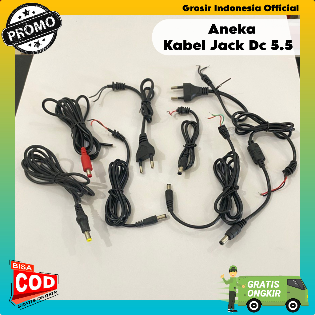 Jual Kabel jack DC 5.5mm Male & Female | Shopee Indonesia