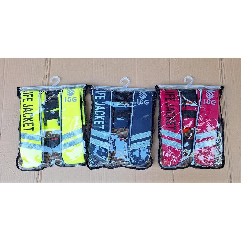Jual Life Jacket ISG Automatic Hitam Merah Hijau | Life Jacket ...