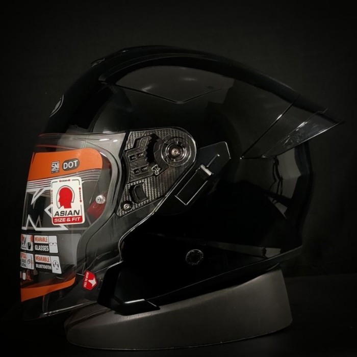 Jual INK TERRA 2 HITAM GLOSY SOLID HELM HALLFACE ORIGINAL | Shopee ...