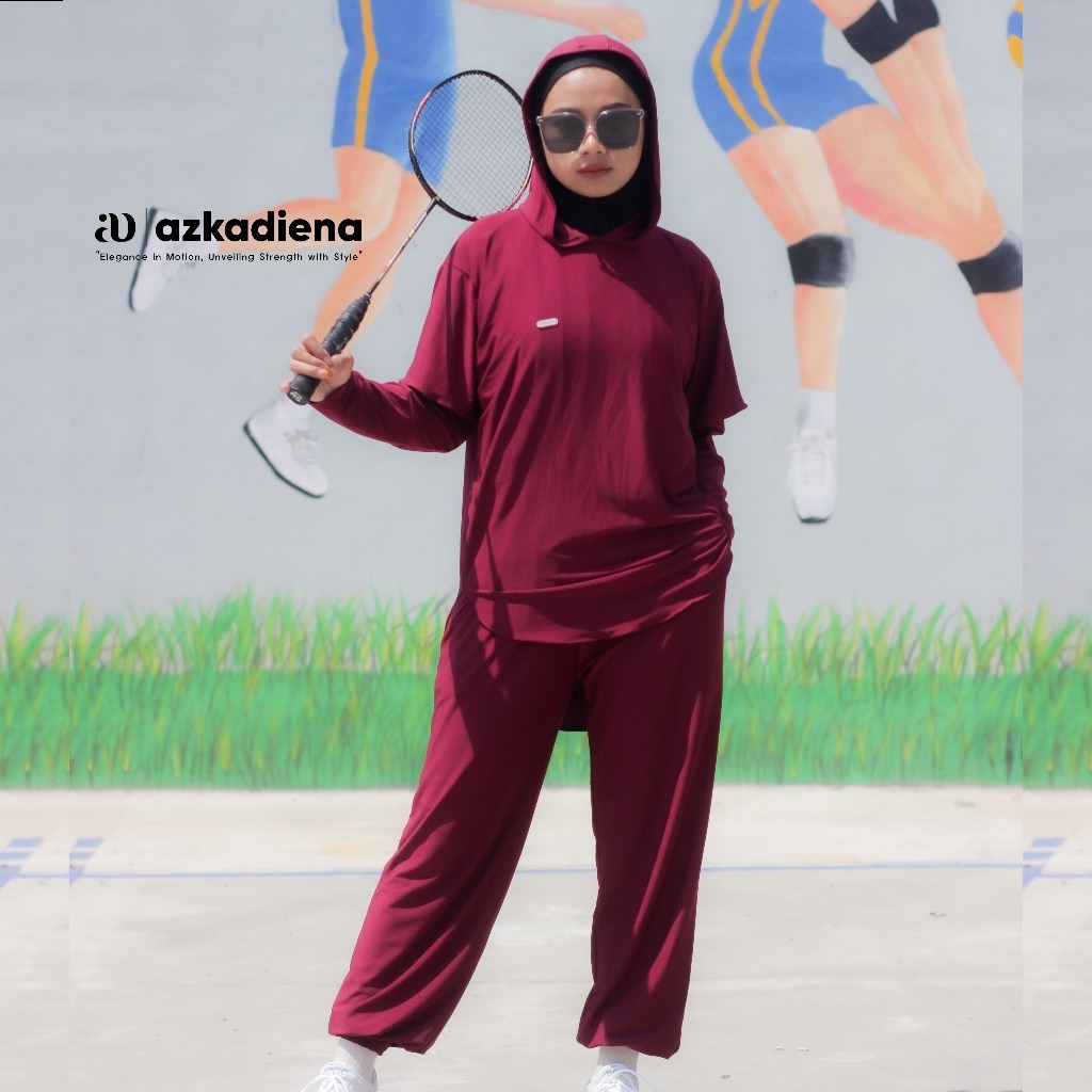 Jual SETELAN OLAHRAGA WANITA MUSLIM BAJU PAKAIAN OLAHRAGA WANITA HIJAB MUSLIMAH SETELAN ONE SET ...