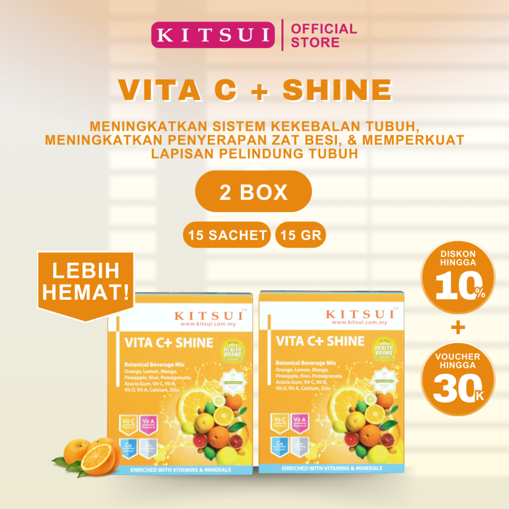 Jual Bundle Isi 2 - KITSUI Vitamin C + Shine ( Kitsui Vita C ) | Shopee ...