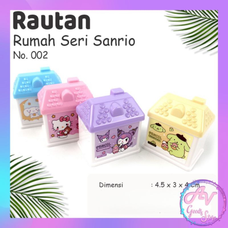Jual Rautan 2 Lubang Rumah Sans Friends 002 / Serutan Pensil Karakter ...