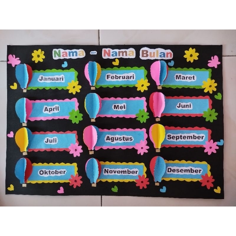 Jual Hiasan Dinding Kelas Nama-Nama Bulan | Shopee Indonesia