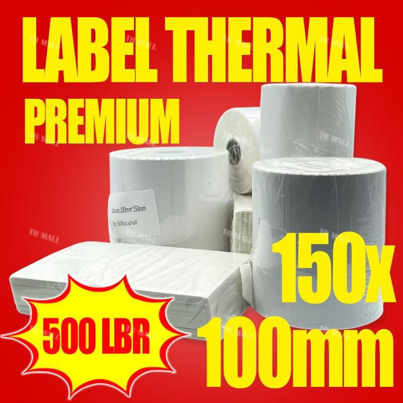 Jual Label Thermal 100x150mm Waterproof / Sticker Label Continuous / Label Kertas Isi 500pcs ...