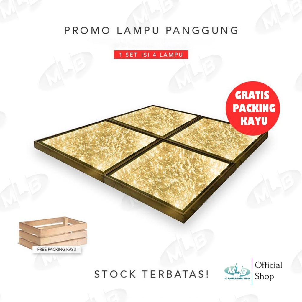 Jual MLB Free Packing Kayu Lampu Panggung Stage Kaca Akrilik Berat Asli ...