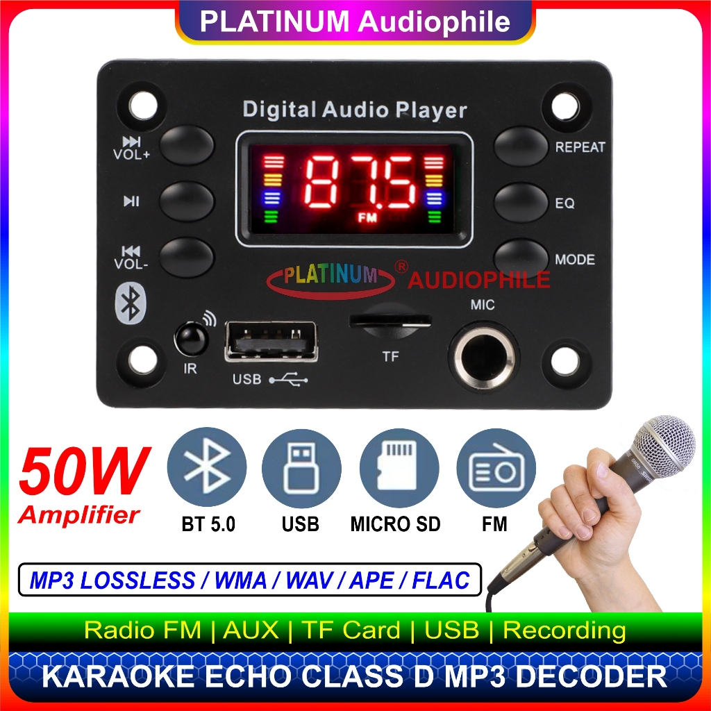 Jual Modul MP3 Amplifier Class D 50W Bluetooth Digital Karaoke ...