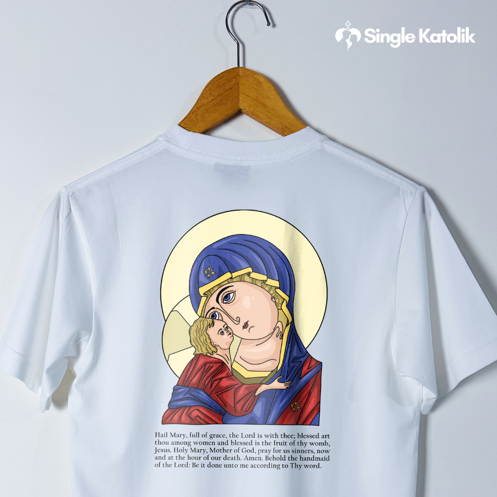 Jual HOLY MARY - Doa Salam Maria dalam Bahasa Inggris - Kaos Rohani ...