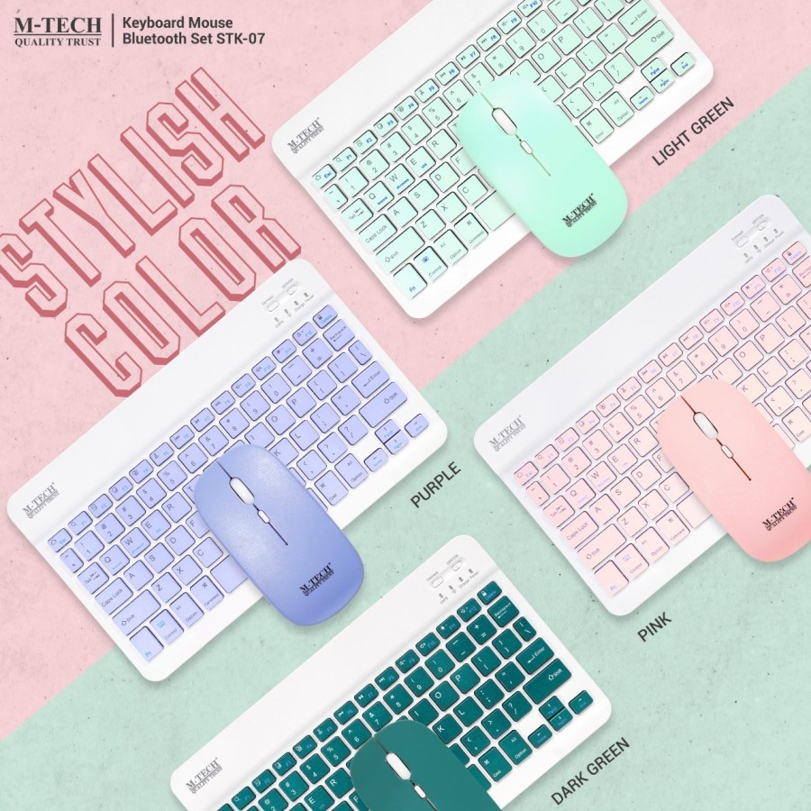 Jual MTECH KEYBOARD MOUSE MINI COMBO BLUETOOTH STK07 | Shopee Indonesia