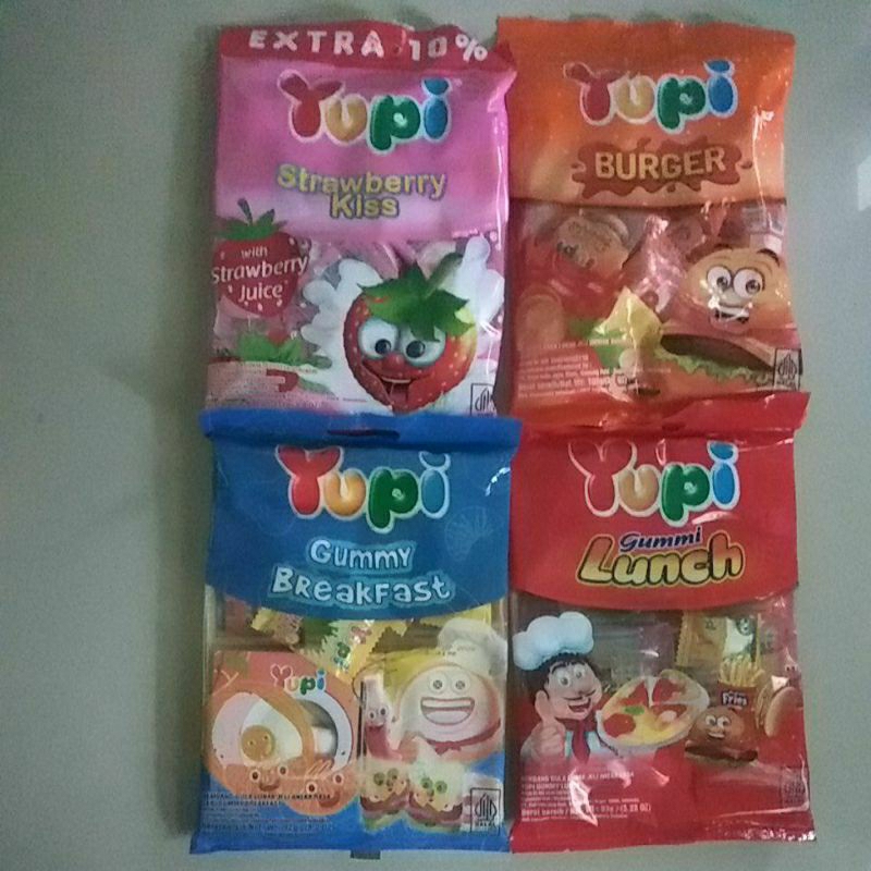 Jual Yupi Burger/Yupi Gummy/Yupi Strawberry kemasan jumbo | Shopee ...