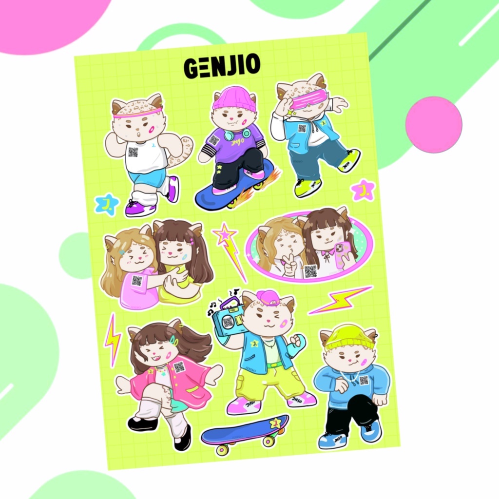 Jual JINISO - GENJIO Full Sticker Pack | Shopee Indonesia