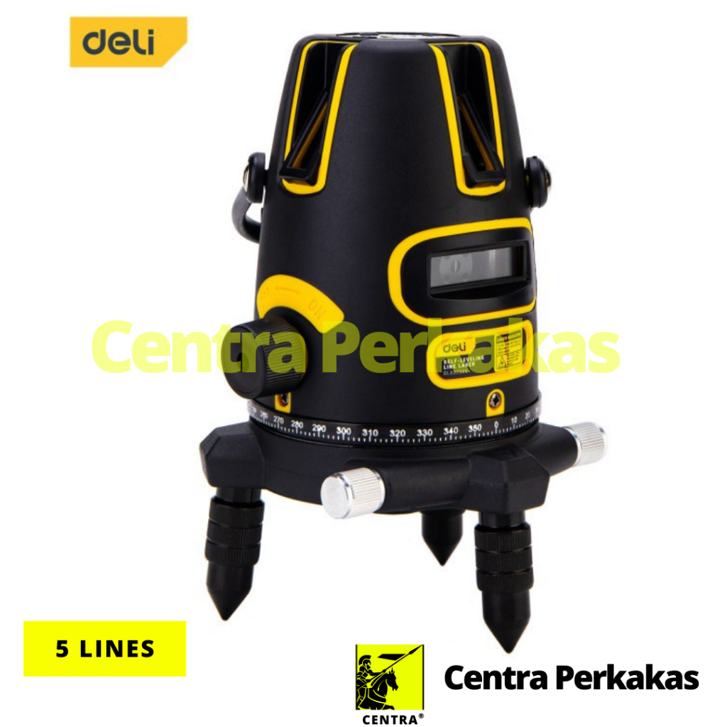 Jual [UNIT] Laser Level 5 Lines / Laser Level 5 Garis EDL332305 DELI ...
