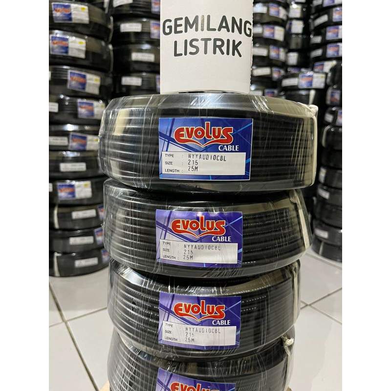 Jual Kabel listrik/audio EVOLUS 2x1,5mm ( 25Meter/RoLL) (Isi 2 Serabut ...