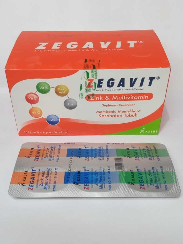 Jual Zegavit 6 Kaplet Zinc dan Multavitamin | Shopee Indonesia