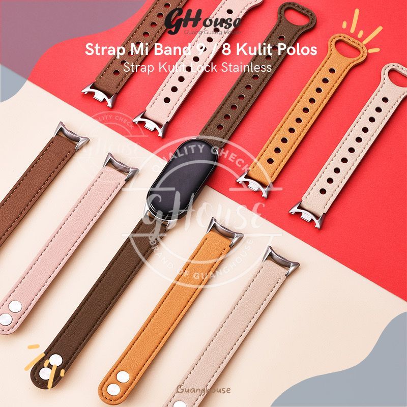 Jual Strap Xiaomi Mi Band 10 / Mi Band 9 Kulit Tali Xiaomi Mi Band 8 Mi Band 9 Strap Bahan Kulit ...