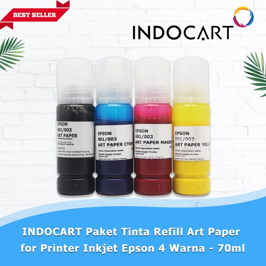 Jual INDOCART Paket Tinta Refill Art Paper utk Printer Inkjet Epson ...