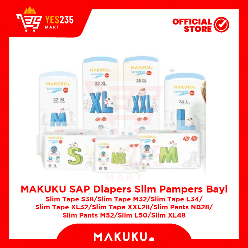 Jual MAKUKU SAP Diapers Slim Pampers Bayi SAP | Shopee Indonesia