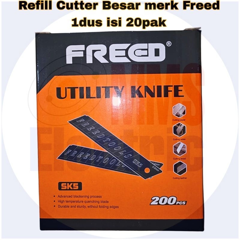 Jual Isi Cutter Besar merek Freed (1dus isi 20pak) | Shopee Indonesia