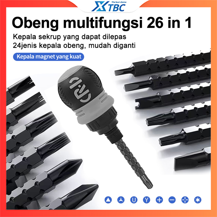 Jual XTBC Obeng 26-In-1 Multi Fungsi Set Obeng 26 dalam 1 Kotak Semi ...