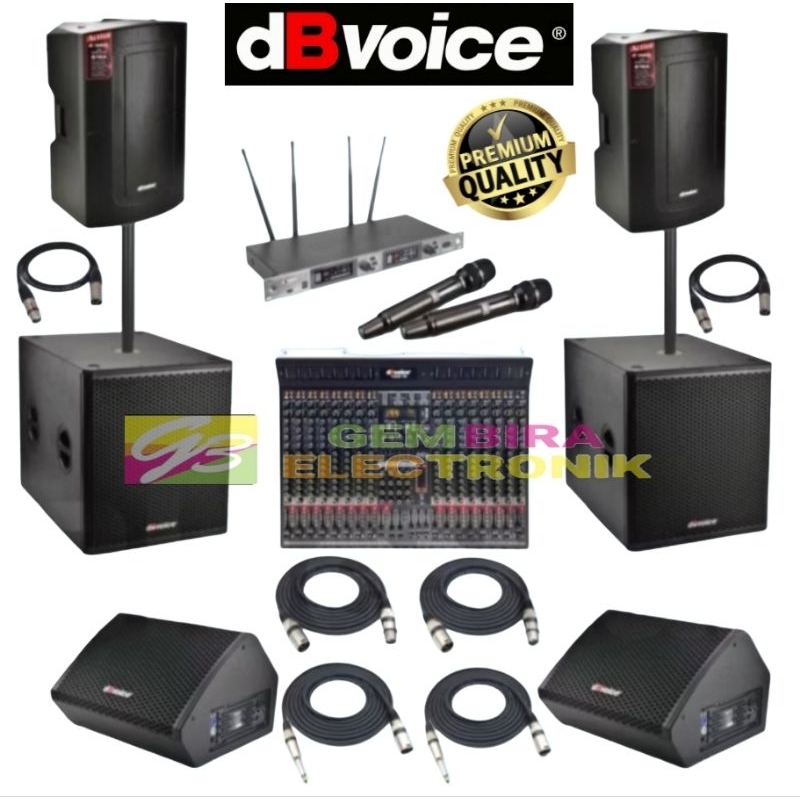 Jual Paket Sound System dBvoice S15A + X18SA + AMS-15A Original 15 inch ...