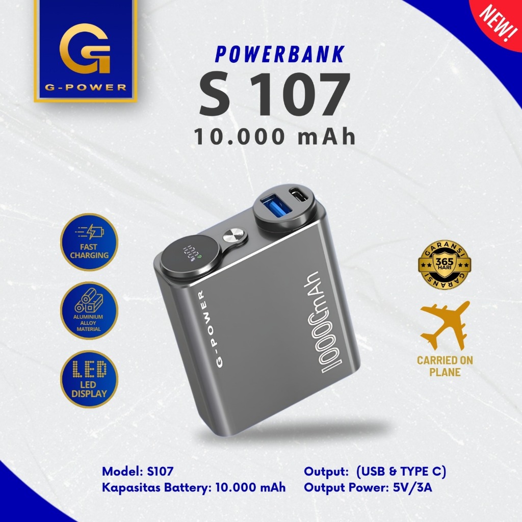 Jual G-POWER Powerbank S-107 10000mAh 22.5W Fast Charging Power ...