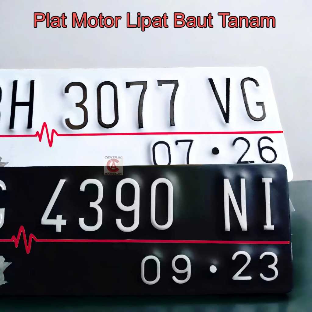 Jual Plat nomor motor Angka Custom Nomor Nomer Motor Lipat Baut Tanam ...