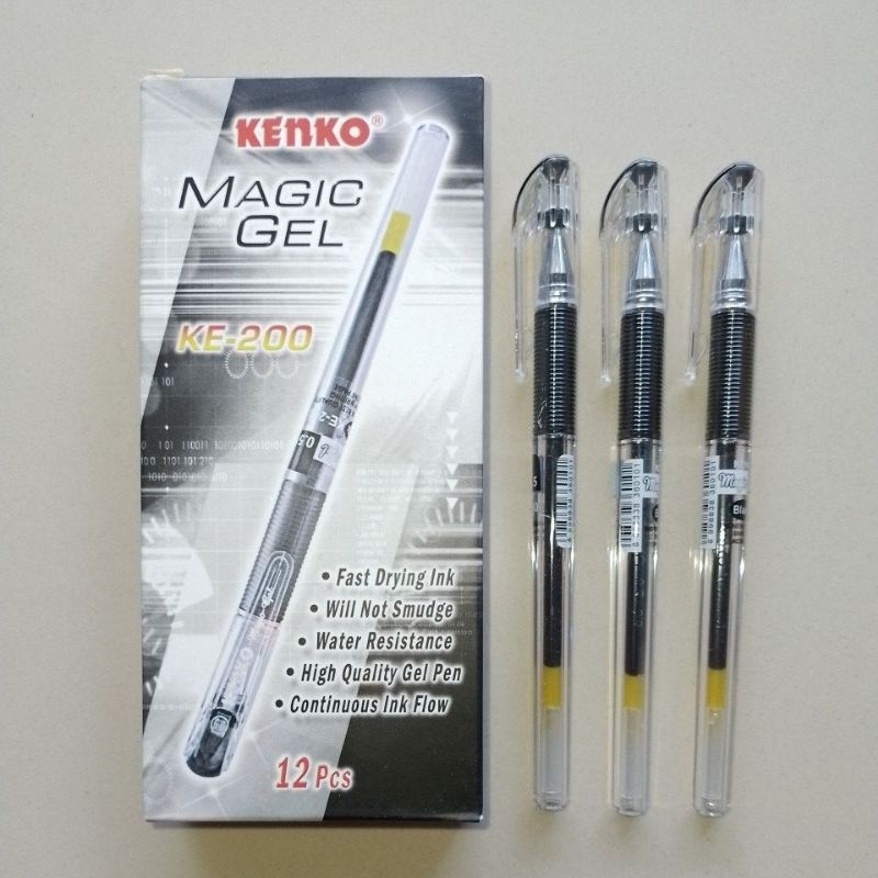 Jual Pulpen Gel Pen Kenko KE-200 Magic Gel ( 12 Pcs ) [ Original ] | Shopee Indonesia
