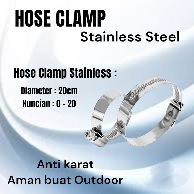 Jual BRACKET CCTV TIANG STAINLESS STEEL INCLUDE HOSE CLAMP DIAMTER 20cm ...