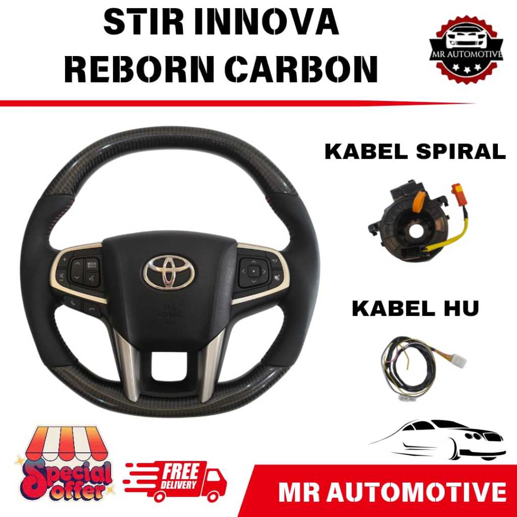 Jual Stir Setir Steer Innova Reborn Carbon Kevlar Original | Shopee ...