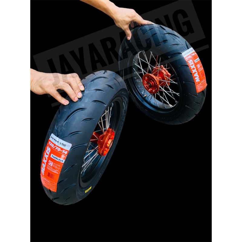 Jual VELG SUPERMOTO RING 14 TROMOL CNC SCARLET KLX 150 DTRACKER 150 CRF ...