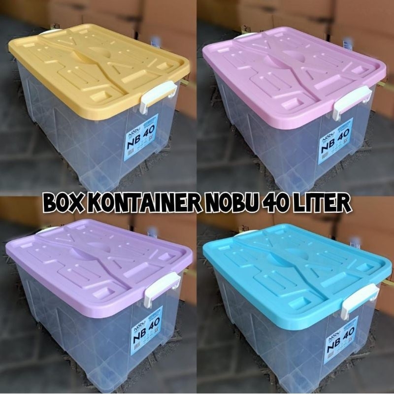 Jual container box 40 liter box penyimpanan bening transparan | Shopee ...
