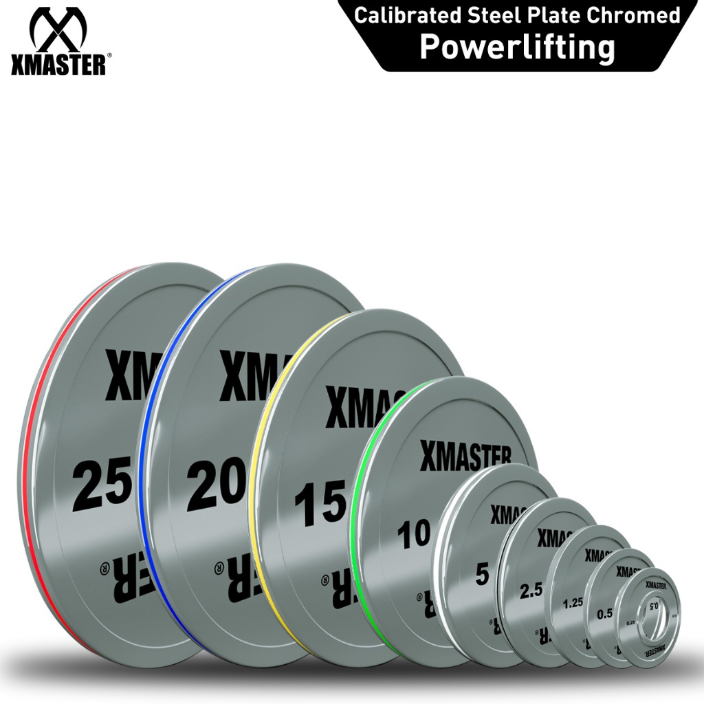 Jual XMASTER Calibrated Steel Powerlifting Plate Chromed, IPF standard ...