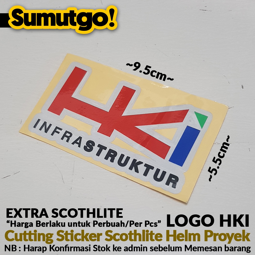 Jual Cutting Sticker Logo HKI JUMBO Hutama Karya Infrastruktur Helm ...