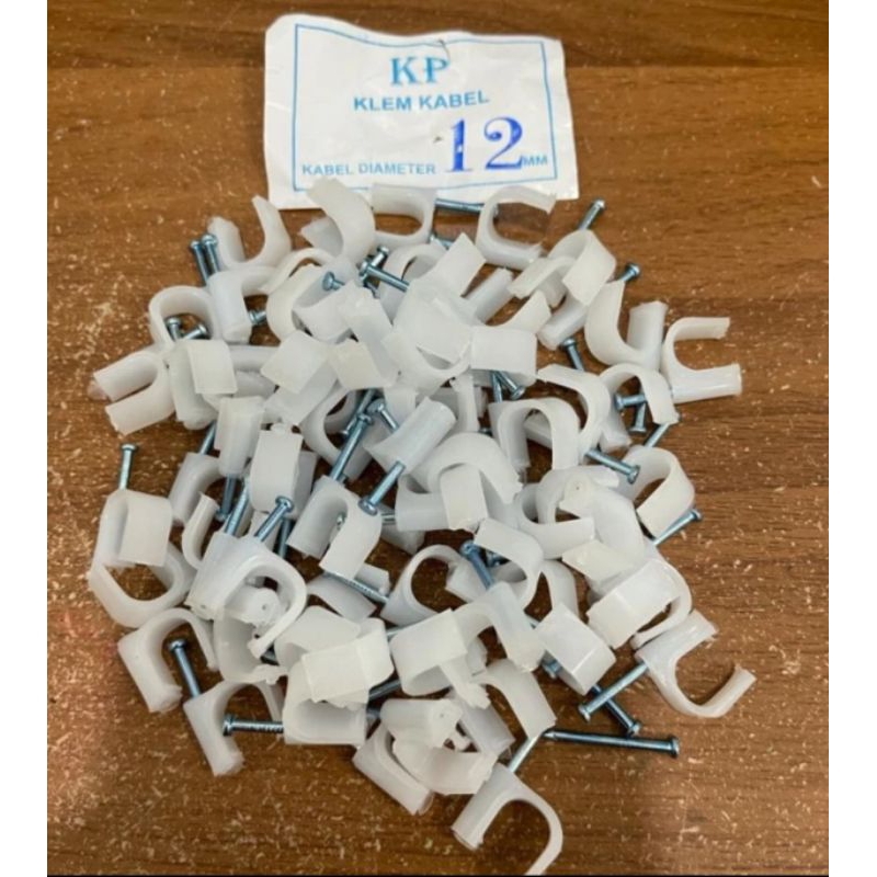 Jual klem kabel PVC no 12 klem wayar plastik klem kabel listrik ...