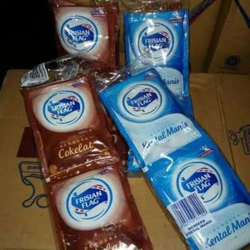 Jual SKM Susu kental manis Frisian flag Bendera coklat 1 Renteng ( 6× ...