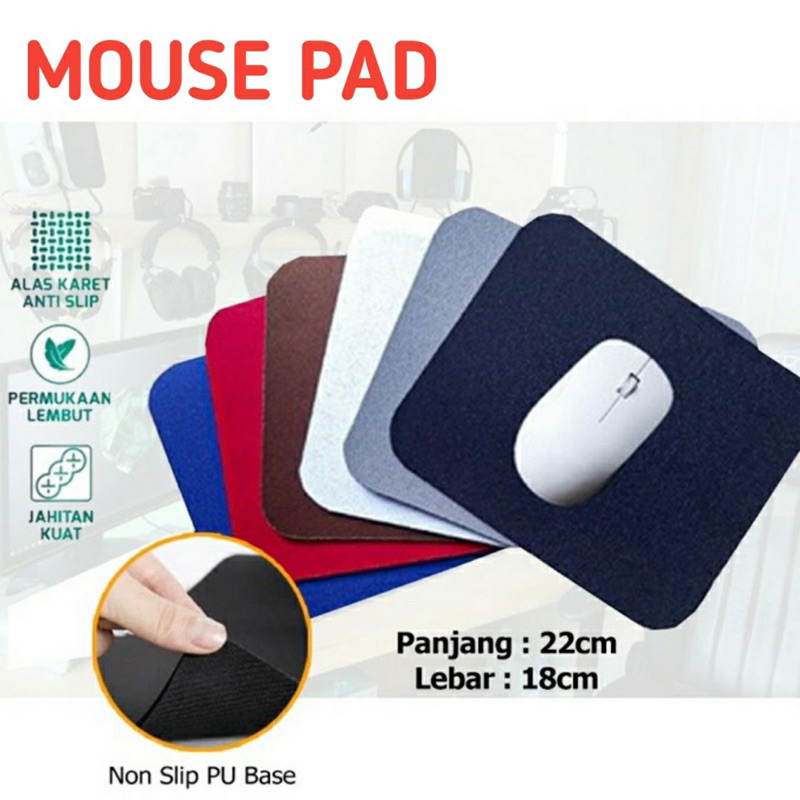 Jual RD Mousepad Polos Desk Mat 18X22CM Alas Mouse pad Kantor Gaming ...