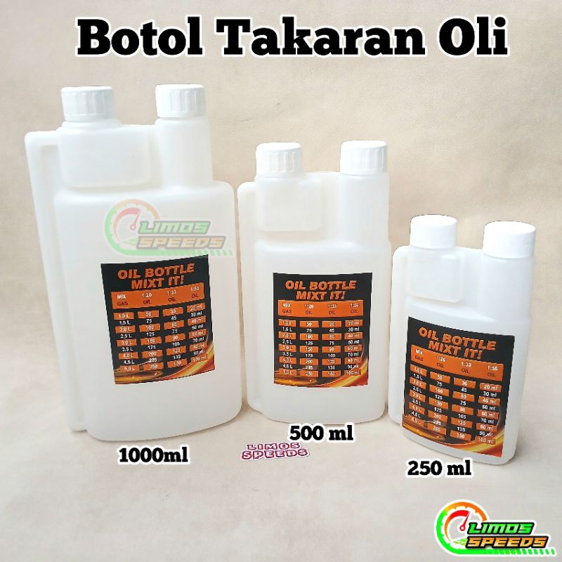 Jual Botol Takaran Oli Samping Motor Vespa Botol Oil 1 Liter 500 ML 250 ...