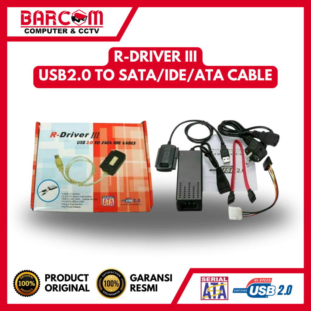 Jual R-DRIVER USB TO SATA / IDE / ATA ADAPTOR ADAPTER CONVERTER ...