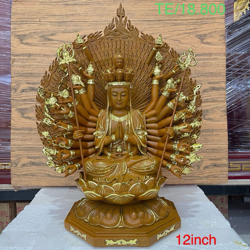 Jual patung dewi cien so kwan im / dewi kwanim seribu tangan 12 inch ...